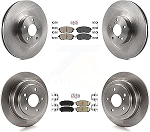Amazon.com: Transit Auto Front Rear Ceramic Pads And Disc Brake Rotors ...