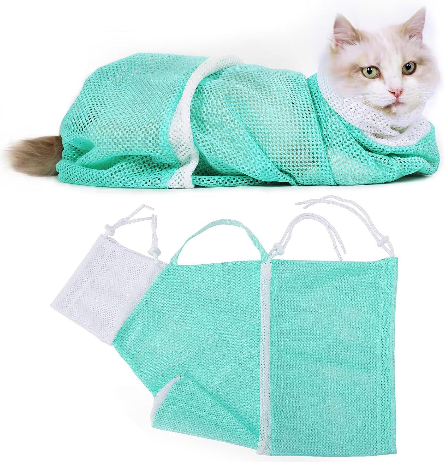 Amazon.com : PATYELF Cat Bathing Bag Shower Wash Net Cat Grooming Bag ...