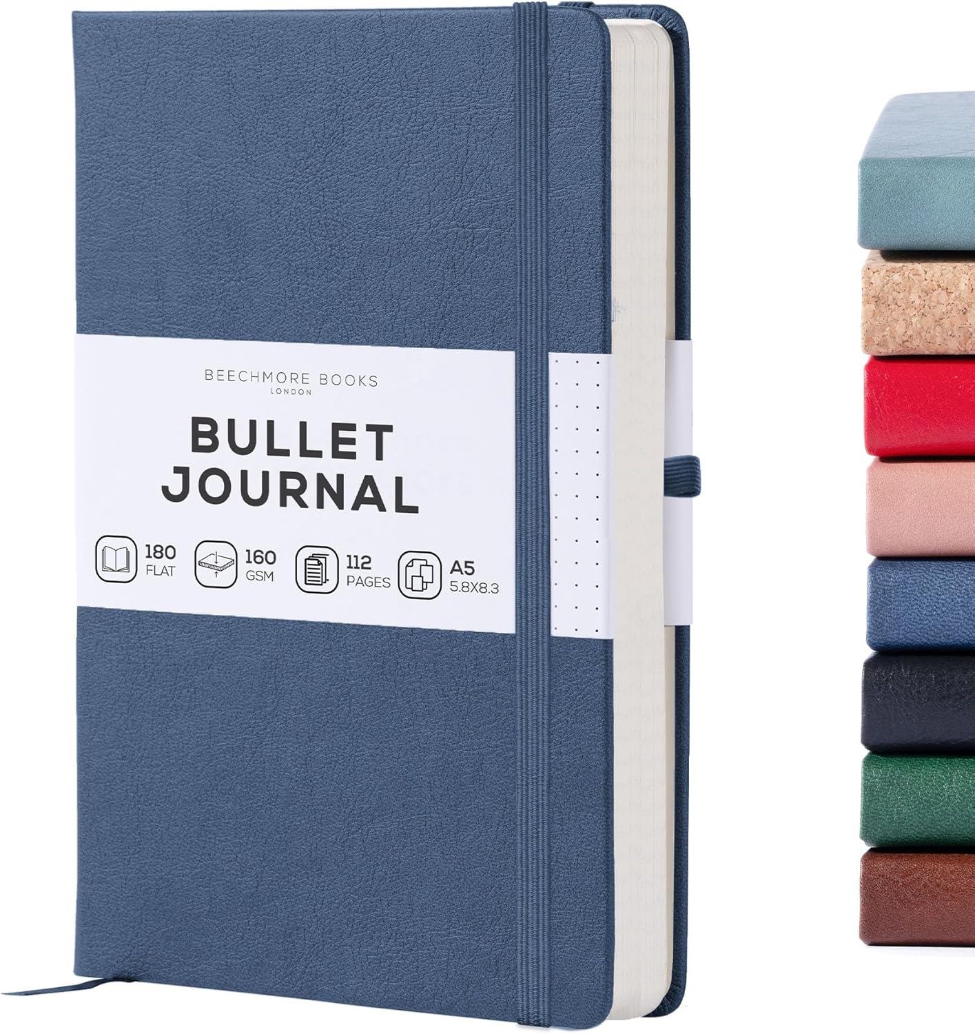 Amazon.com : BEECHMORE BOOKS Dotted Journal Bullet Notebook, 8.3 x 5.8 ...