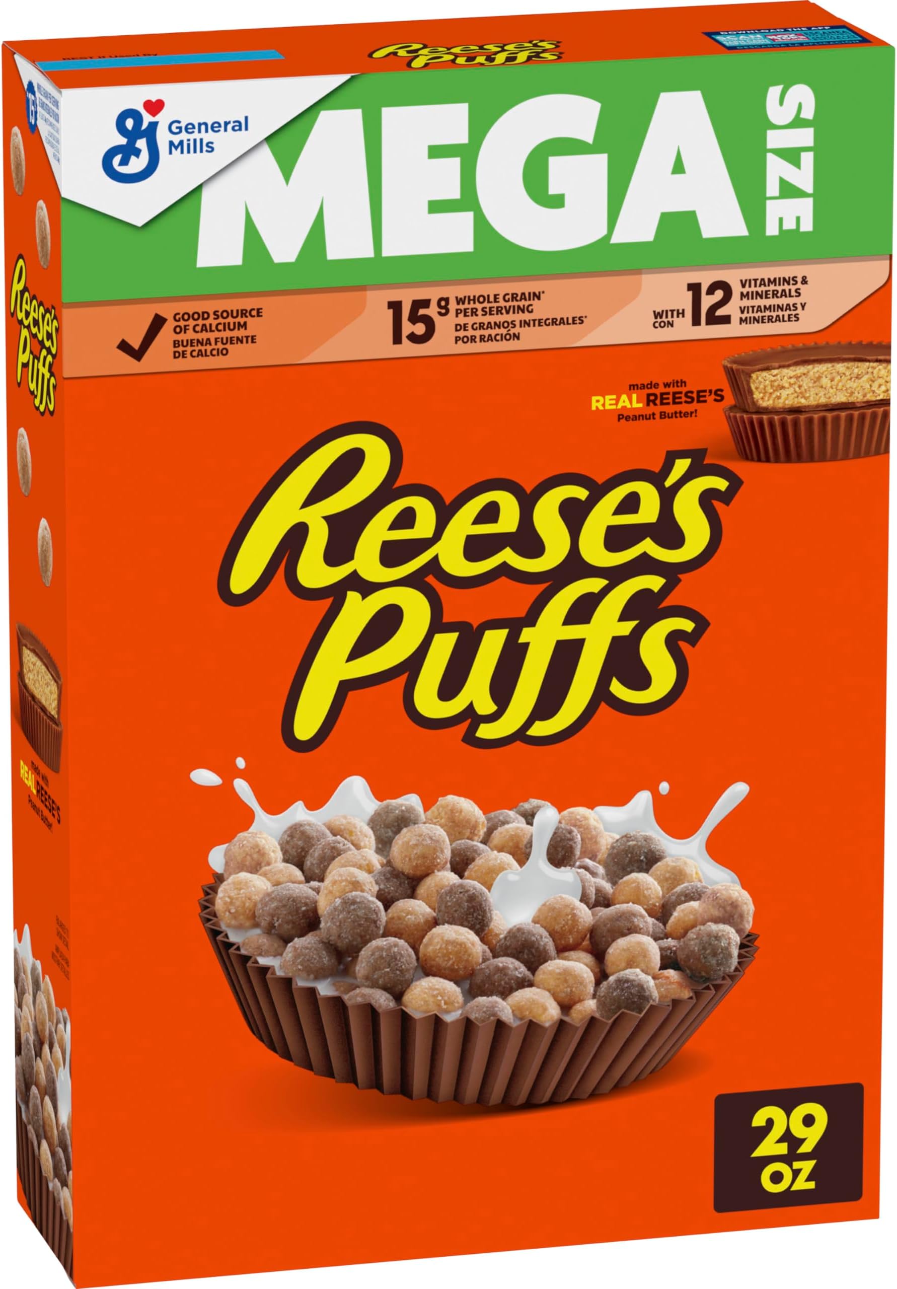 Amazon.com: REESE’S PUFFS Chocolatey Peanut Butter Cereal, Kid ...