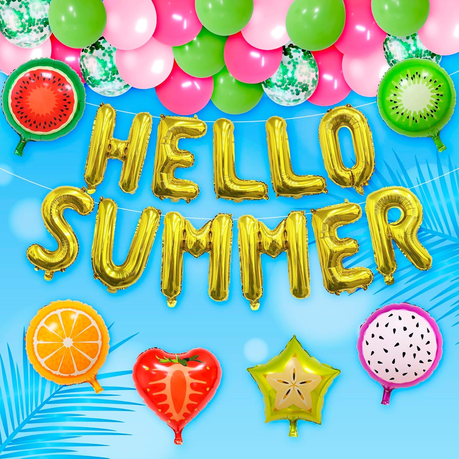 Amazon.com: Hello Summer Party Decorations Hello Summer Banner Hello ...