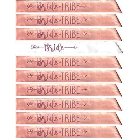 Amazon.com: Team Bride 7pc Satin Sash Set - Sophisticated & Fun Party ...