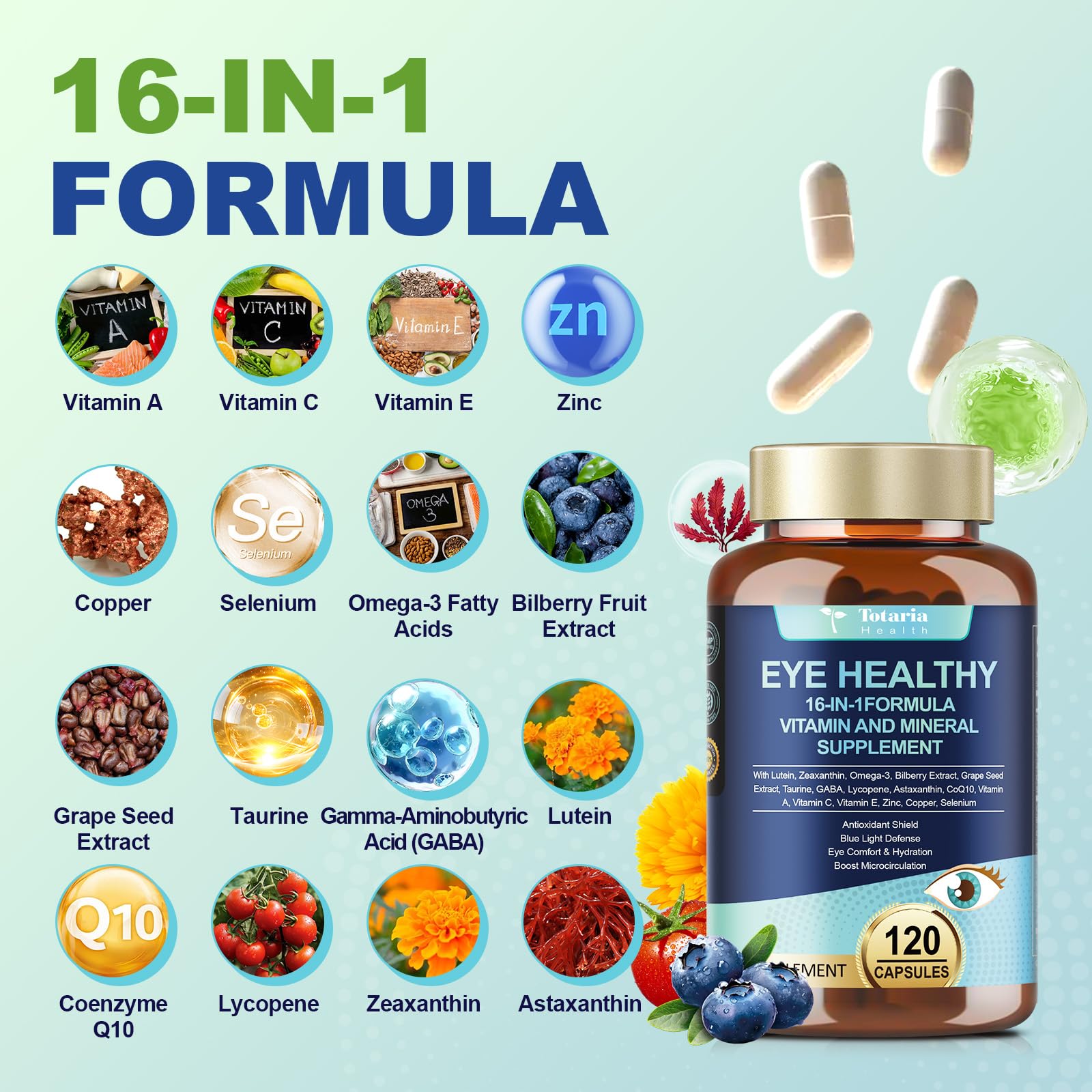 Snapklik.com : AREDS 2 Eye Vitamins And Mineral Bilberry Extract Omega ...