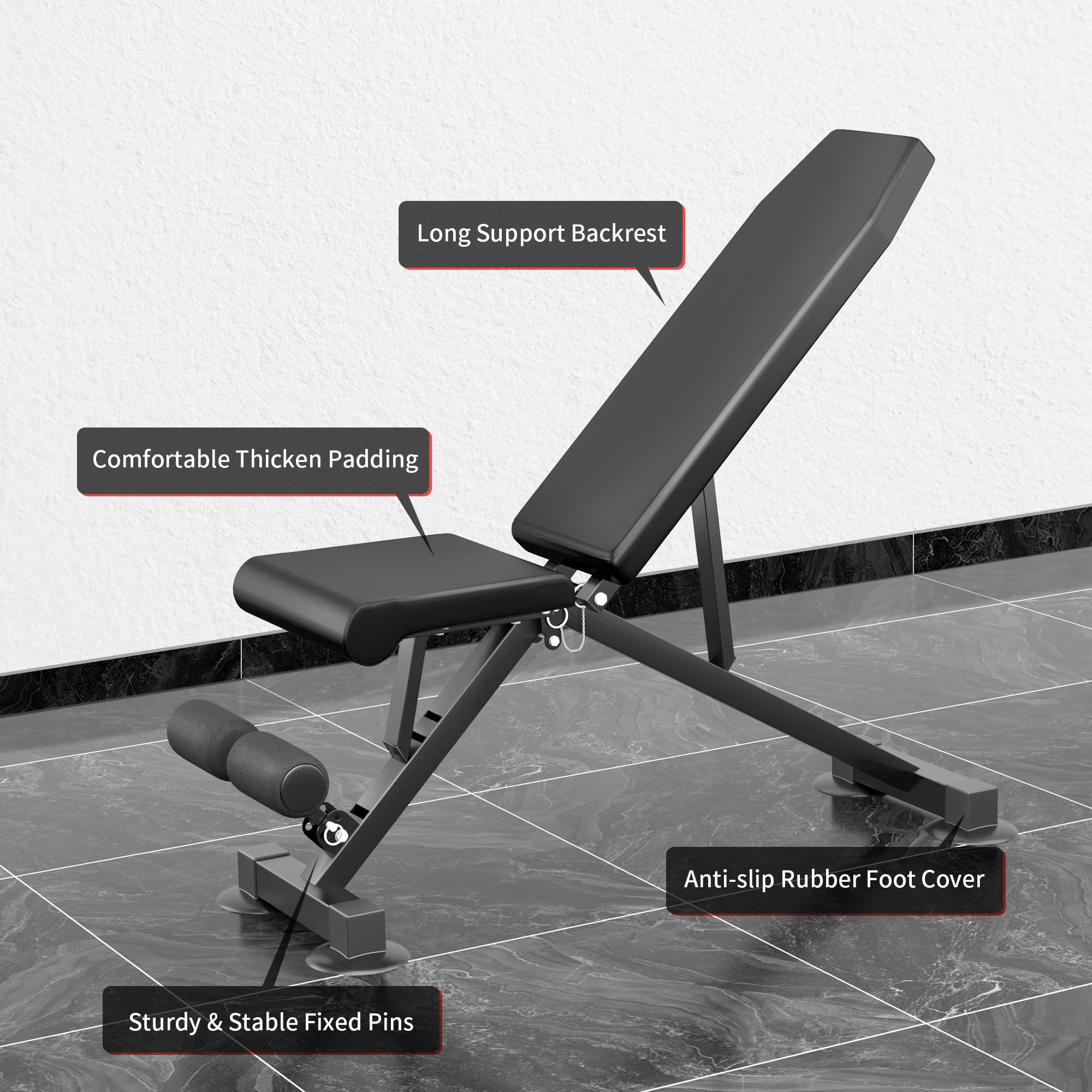 Snapklik.com : Weight Bench Workout Bench For Incline Decline Exercise ...