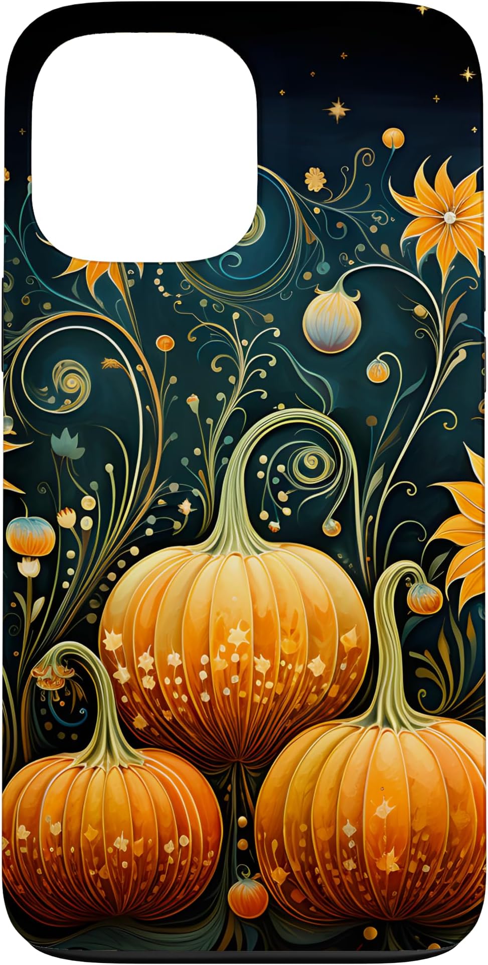 Amazon.com: iPhone 13 Pro Max Vintage Autumn Flower Fall Pumpkin Girl ...