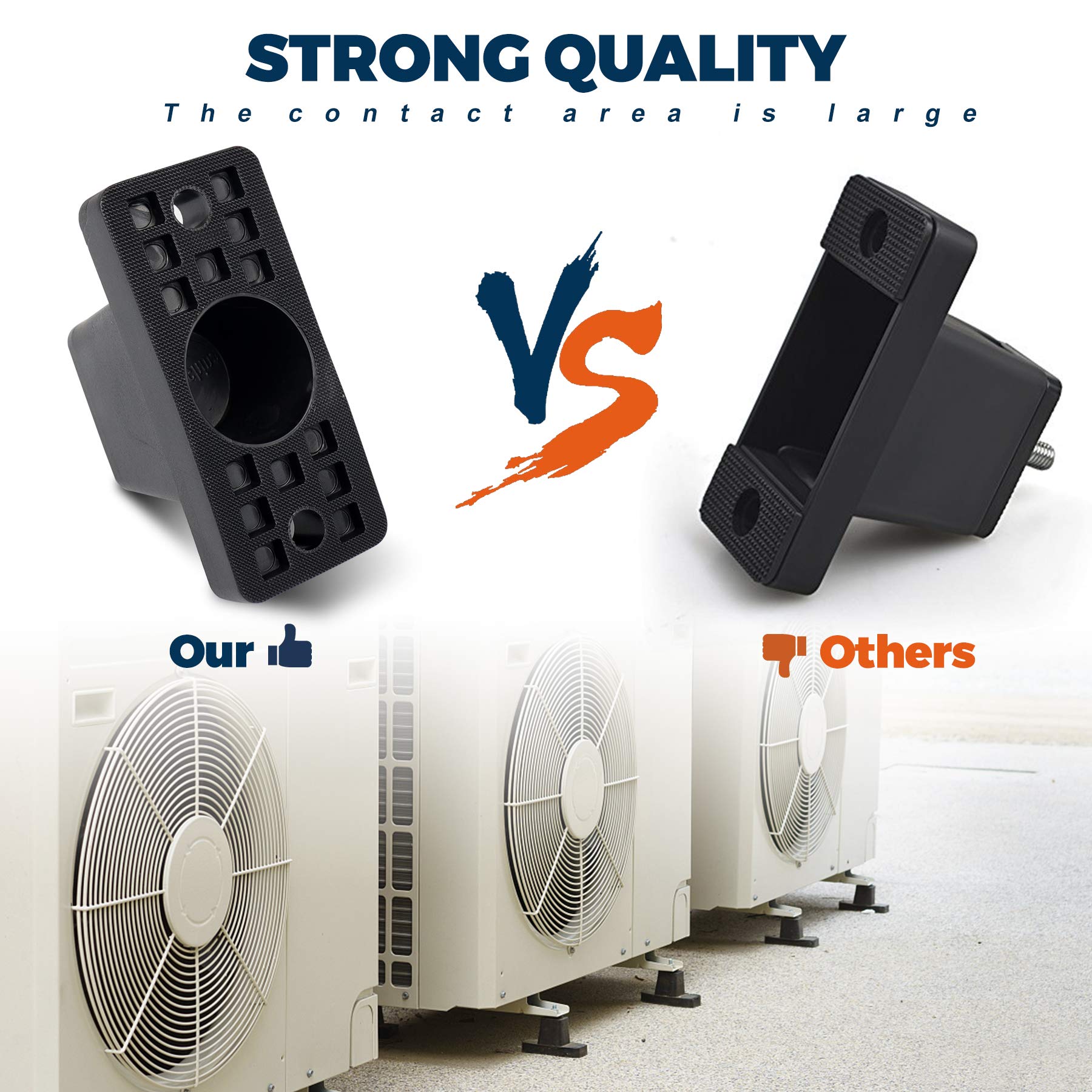 Pearwow Anti-Vibration Rubber Pads,4 Pack Air Conditioner Mounting ...