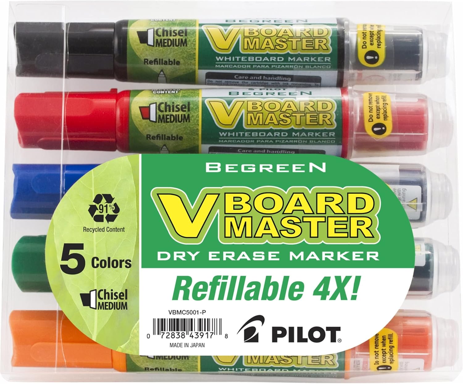 Amazon.com : Pilot® V-Board Master BeGreen 91% Recycled Dry-Erase ...