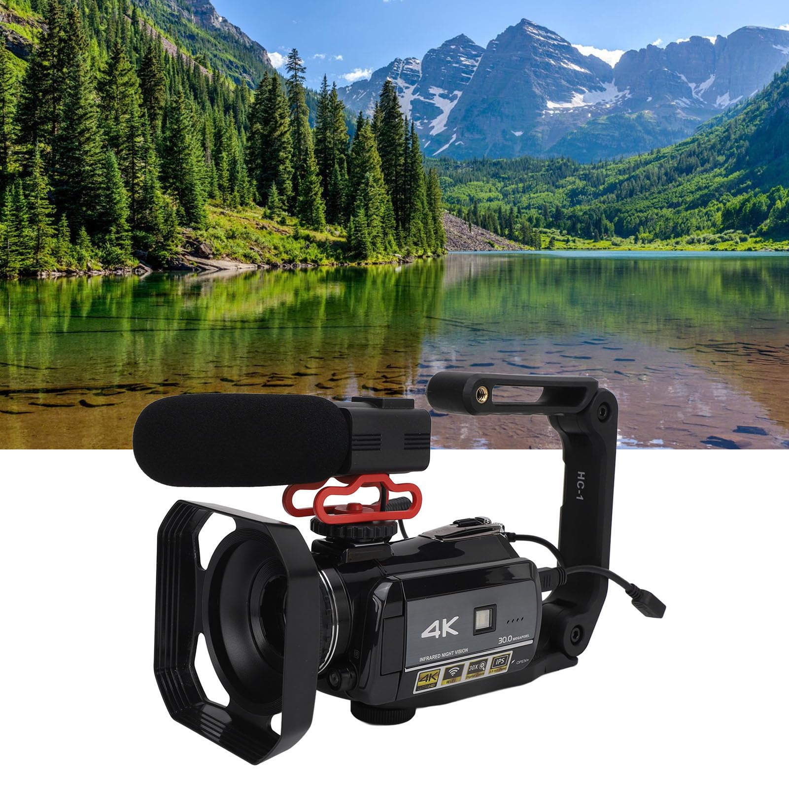 Snapklik.com : Gernie 4K Video Camera Camcorder, 32X Zoom 30MP Ultra HD Vlogging Camera DV ...