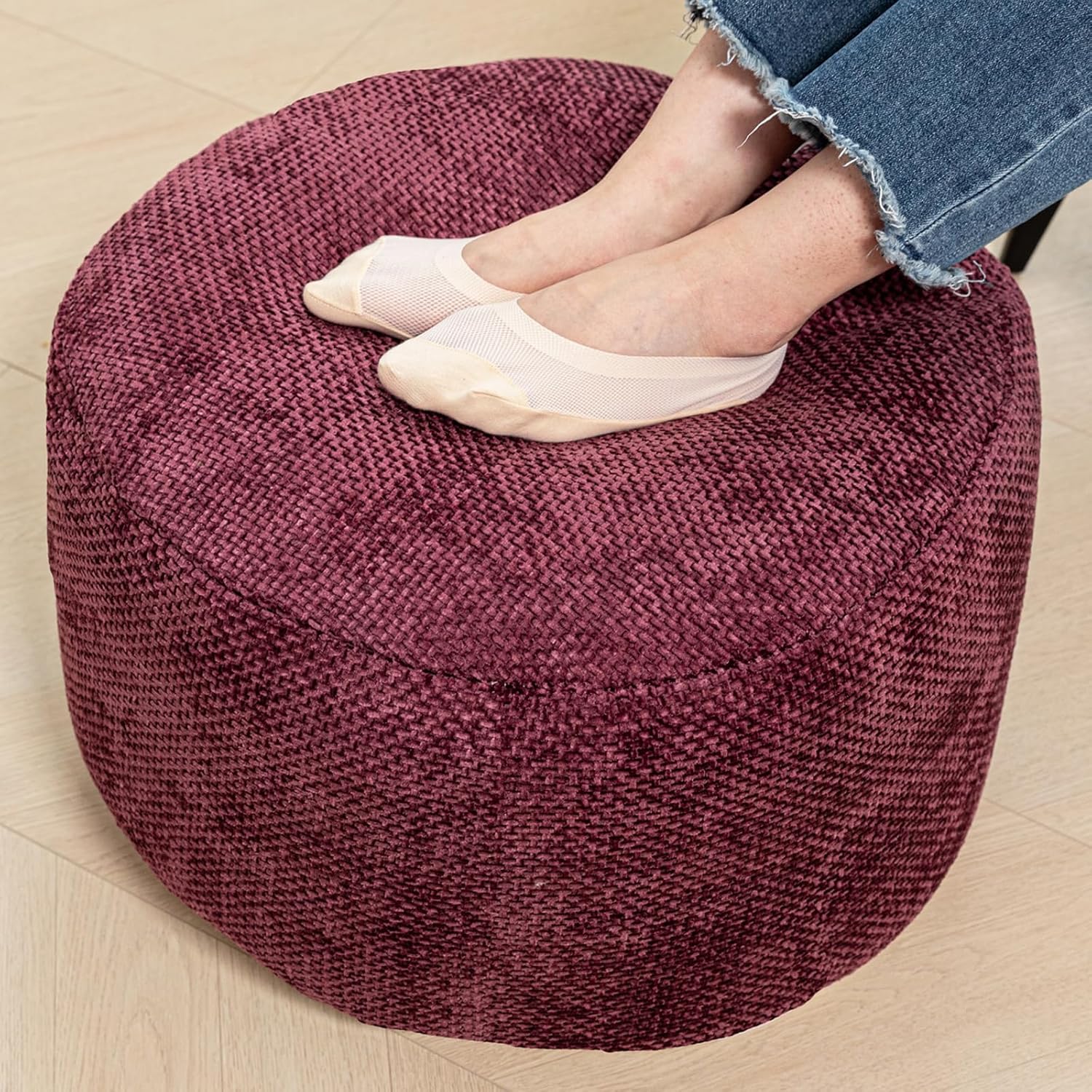 Amazon.com: Pouf Ottoman Foot Rest Living Room Decor Floor Pouf ...