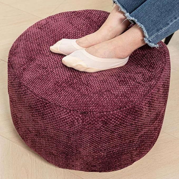 Amazon.com: Beawelkomjo Pouf Ottoman Foot Rest Living Room Decor Floor ...