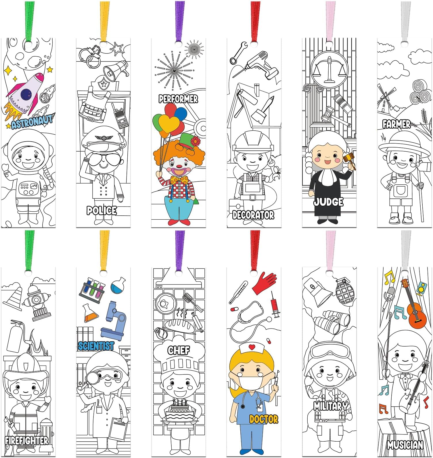 Amazon.com: Outus 108 Pcs Color Your Own Inspirational Bookmarks for ...
