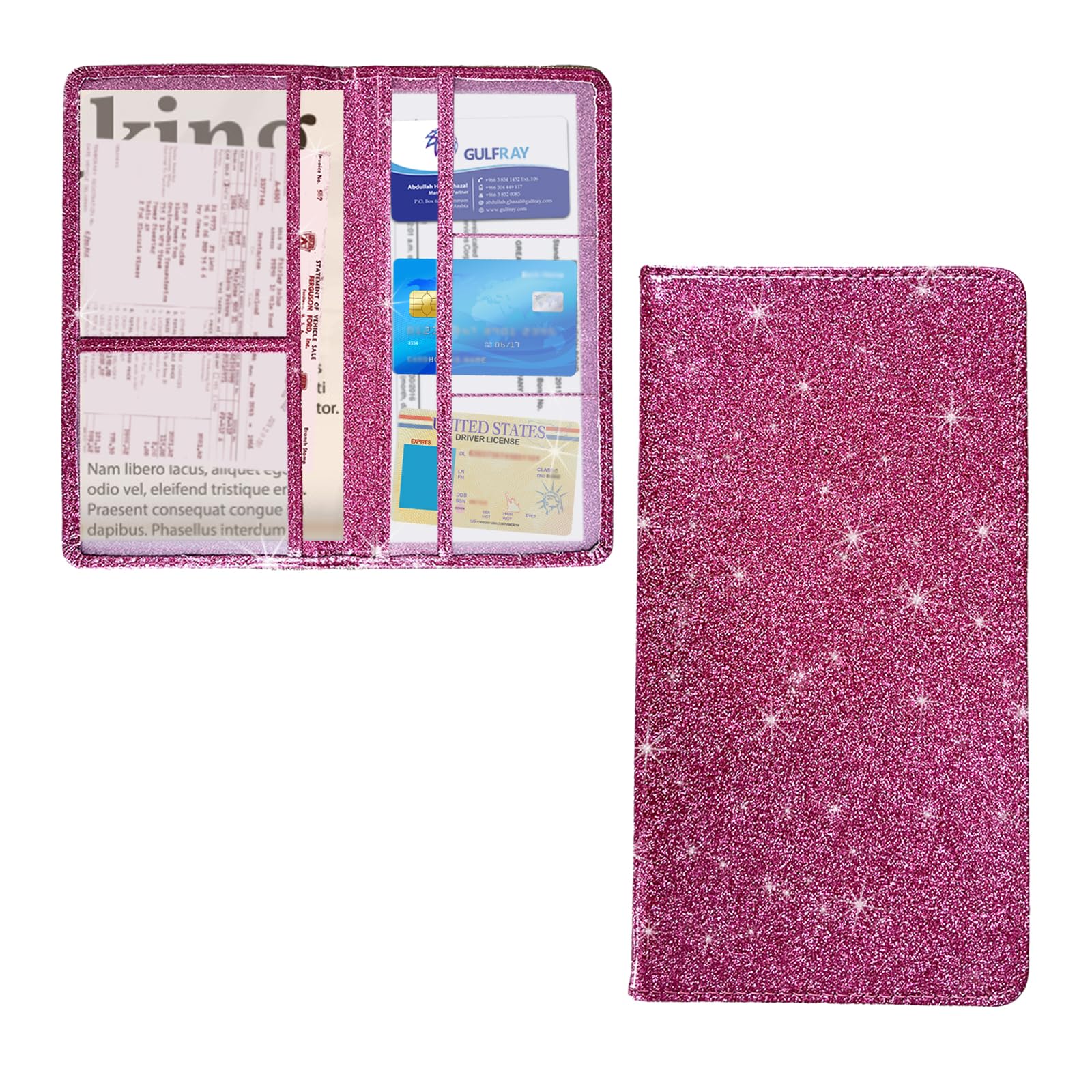 Amazon.com: Ziciner Car Registration and Insurance Holder, Auto Card ...