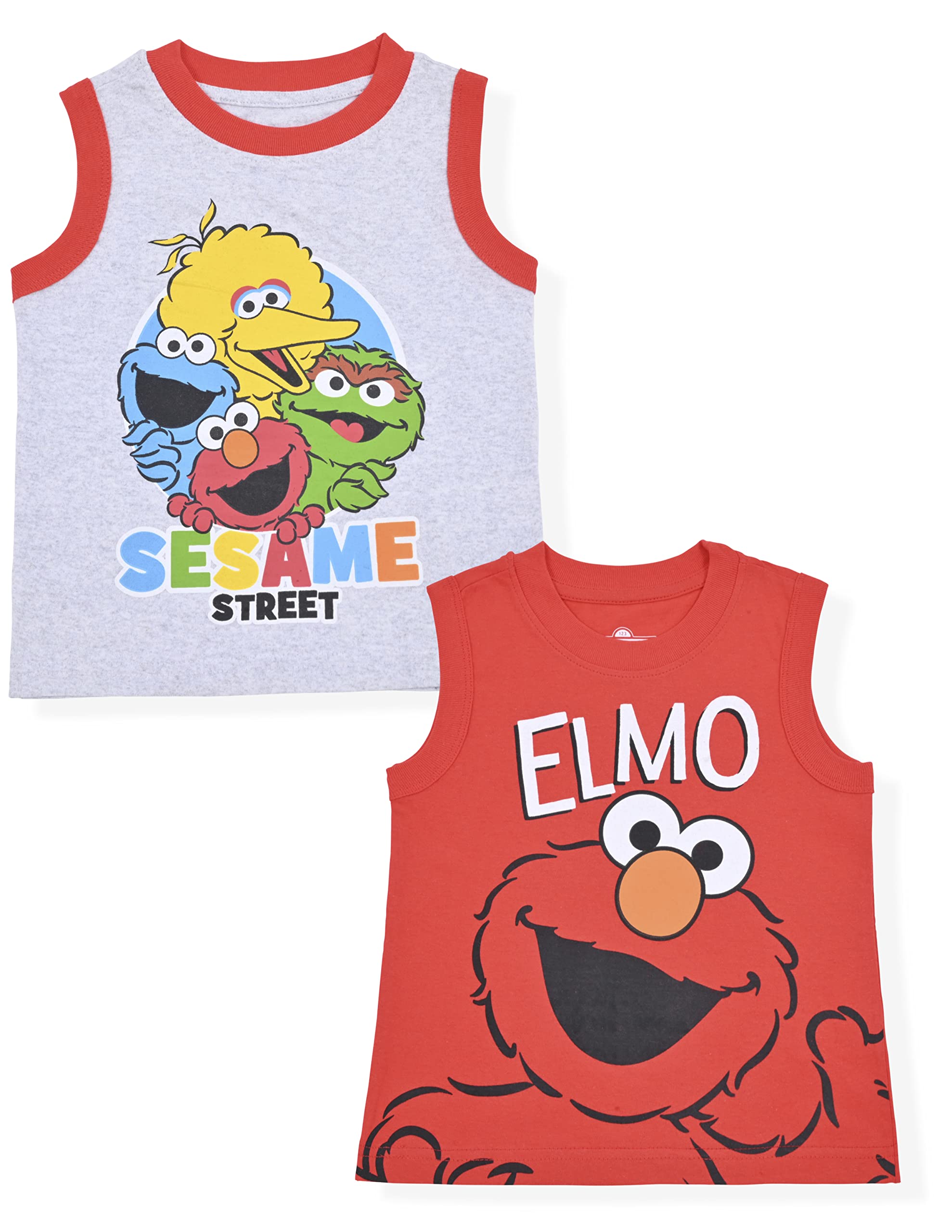 Sesame Street Boys’ Elmo and Friends 2 Pack Tank Top for Infant and ...
