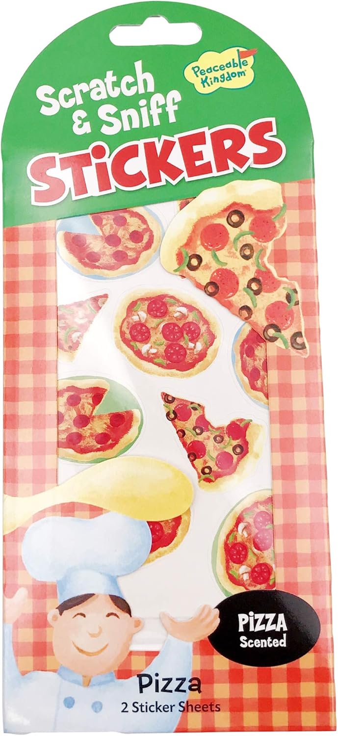 Amazon.com: Peaceable Kingdom Scratch and Sniff Pizza Sticker Pack ...