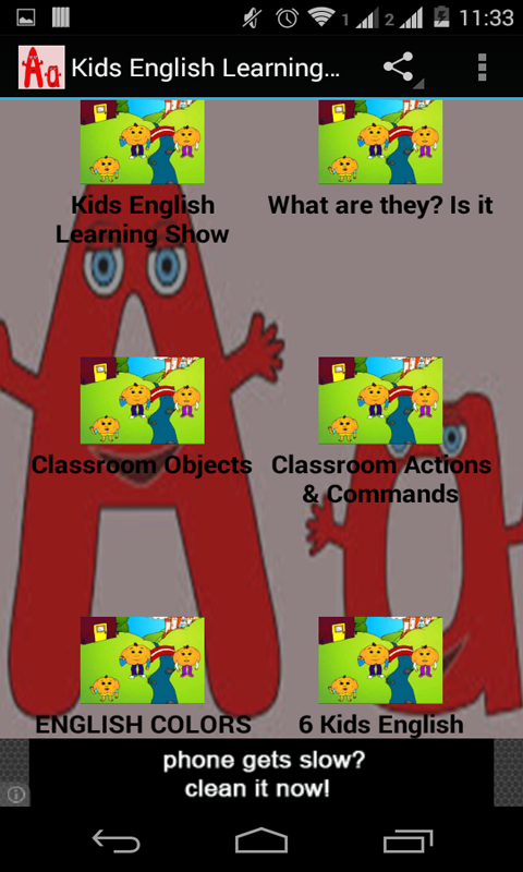 Kids English Learning Show Videos - App on Amazon Appstore