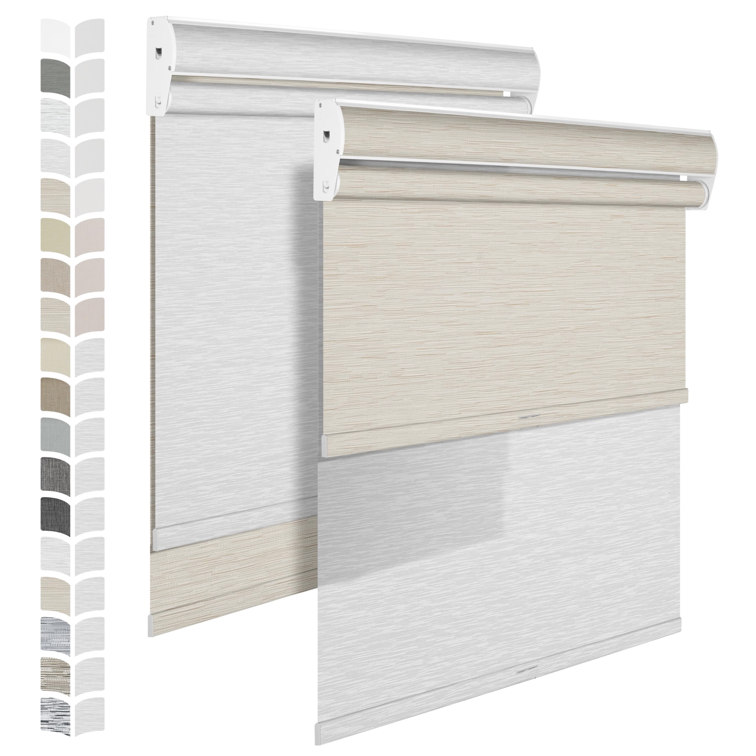 Amazon.com: BERISSA Cordless Dual Roller Shades with Cassette Valance ...