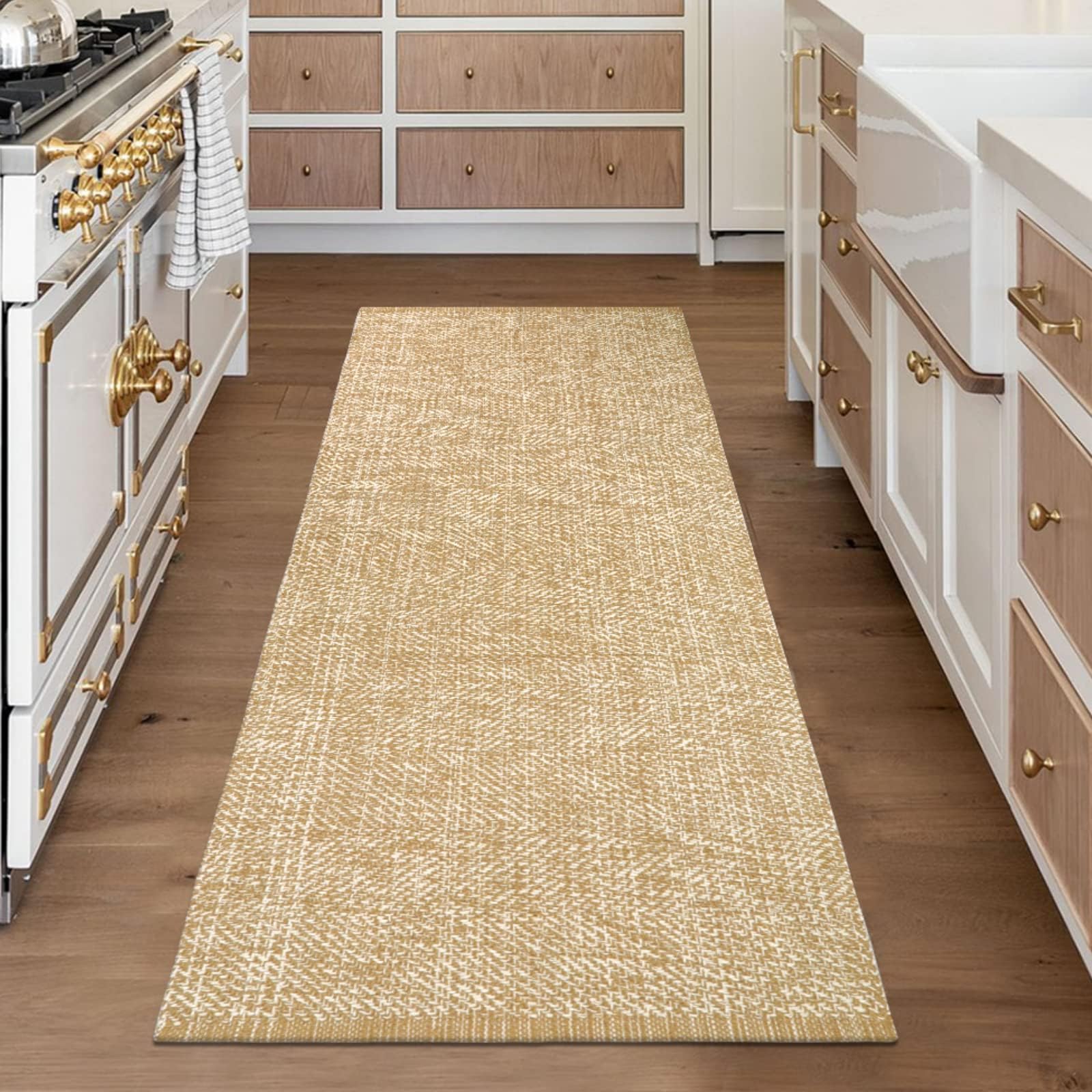 Amazon.com: LEEVAN Washable Kitchen Runner Rug 2'x6', Cotton Woven ...