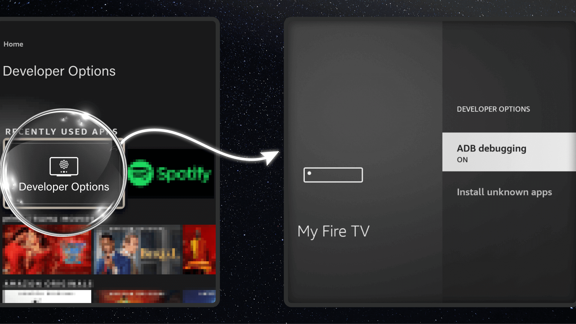 Developer Options - Quick Shortcut App to Fire TV Settings - App on Amazon Appstore