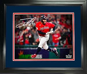 Framed Josh Naylor Rock The Baby Celebration Cleveland Guardians ...