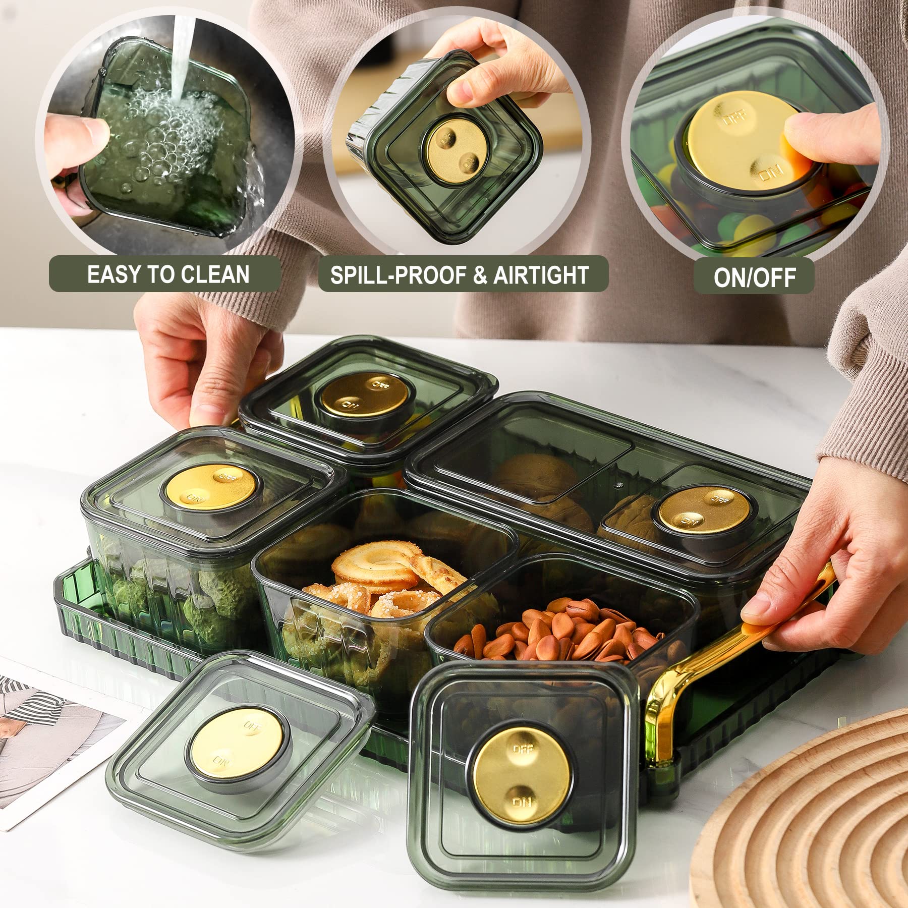 BFU split sealed snack box, covered dried fruit tray, Candy food ...