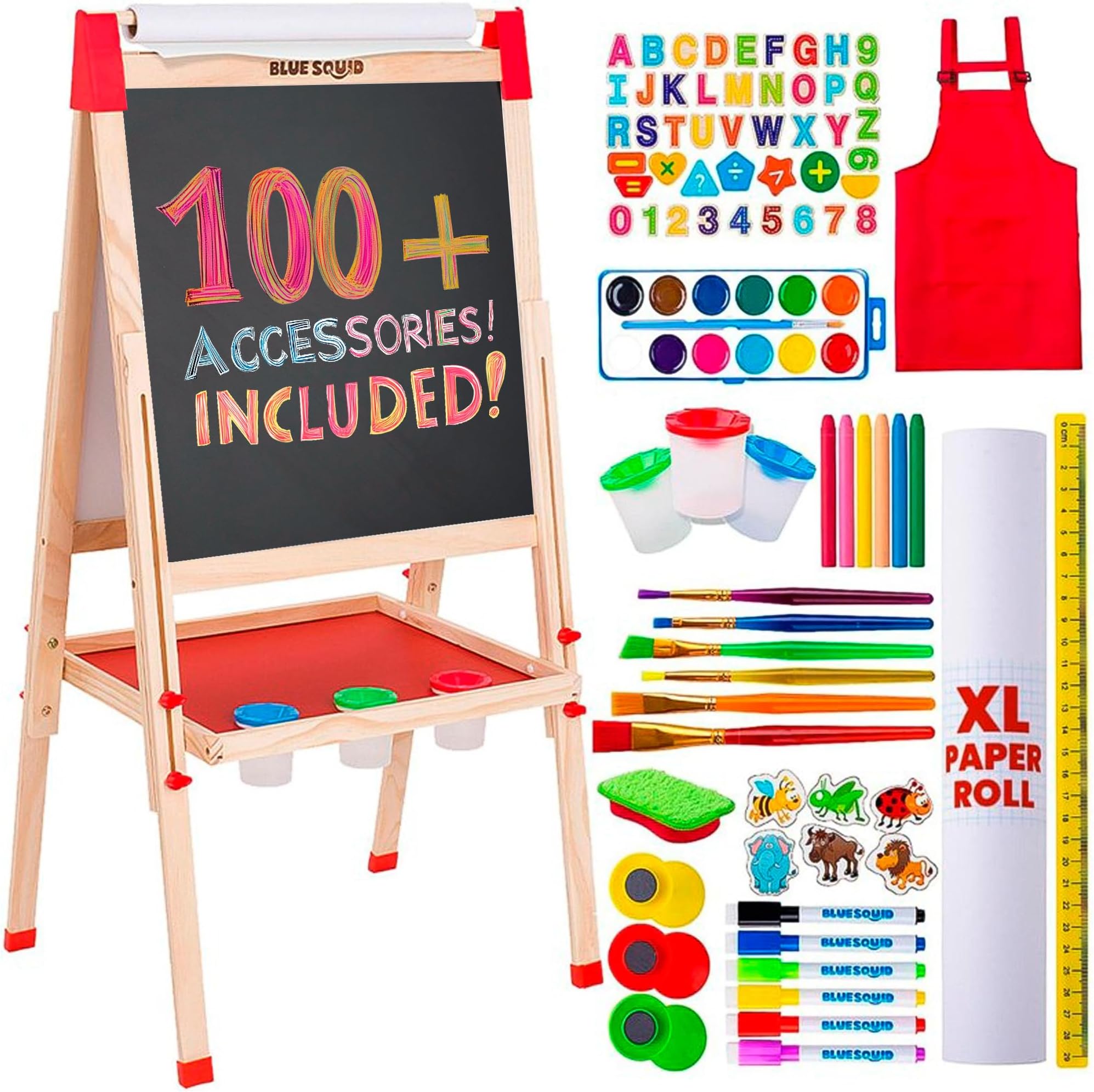 Blue Squid Art Easel for Kids, Easels for Toddlers | Adjustable Art ...