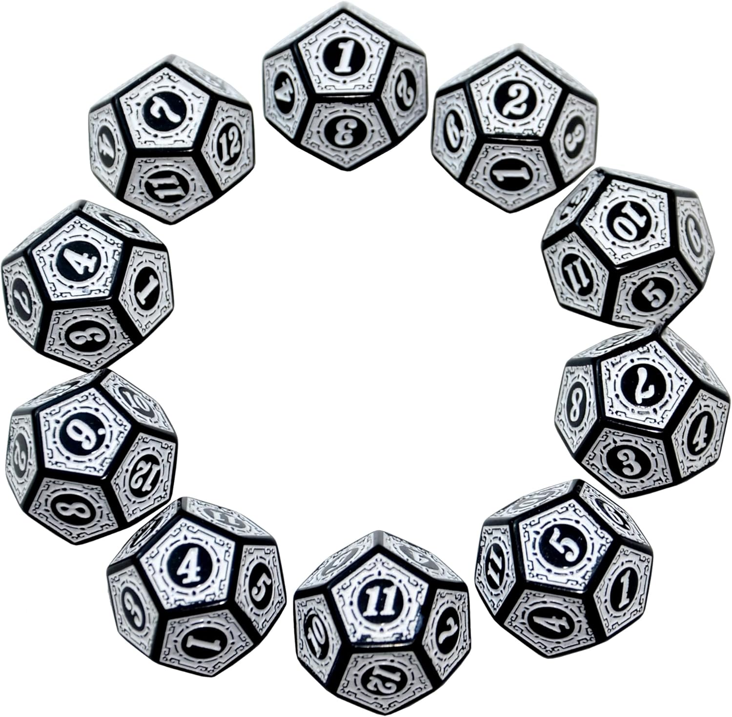 Amazon.com: SmartDealsPro 10-Pack Six Sides D6 12 Sided D12 Dice Die ...