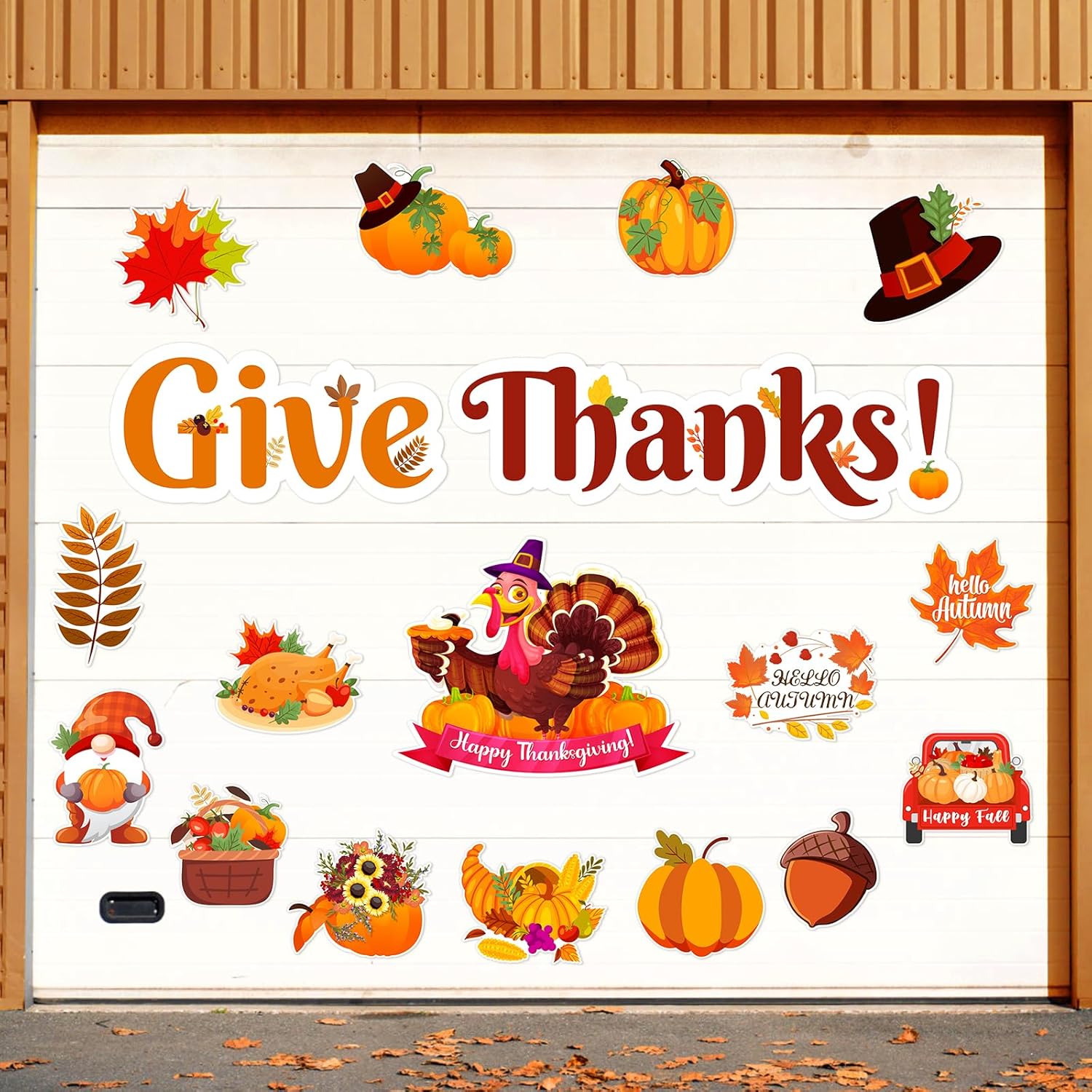 Amazon.com: 18Pcs Fall Garage Door Decorations Magnets Happy ...