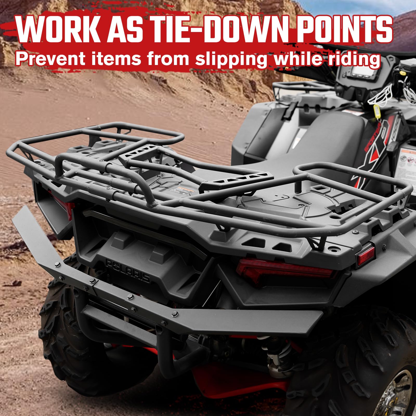Polaris Sportsman Rear Rack For Atv Moose Flexgrip Gun & Bow Racks For