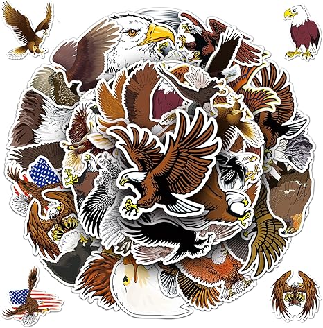 Amazon.com: Eagle Stickers, 50 Pcs Eagle Stickers Decals Decorations ...