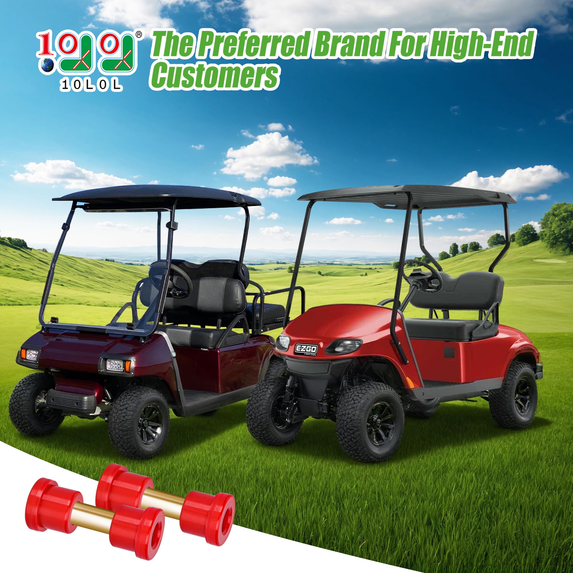 Snapklik.com : 10L0L Golf Cart Spring Bushing Kit-Rear Leaf Springs ...