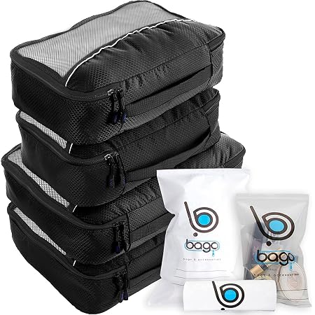 Bago 4 Set Packing Cubes for Travel - Luggage & Suitcase Organizer ...