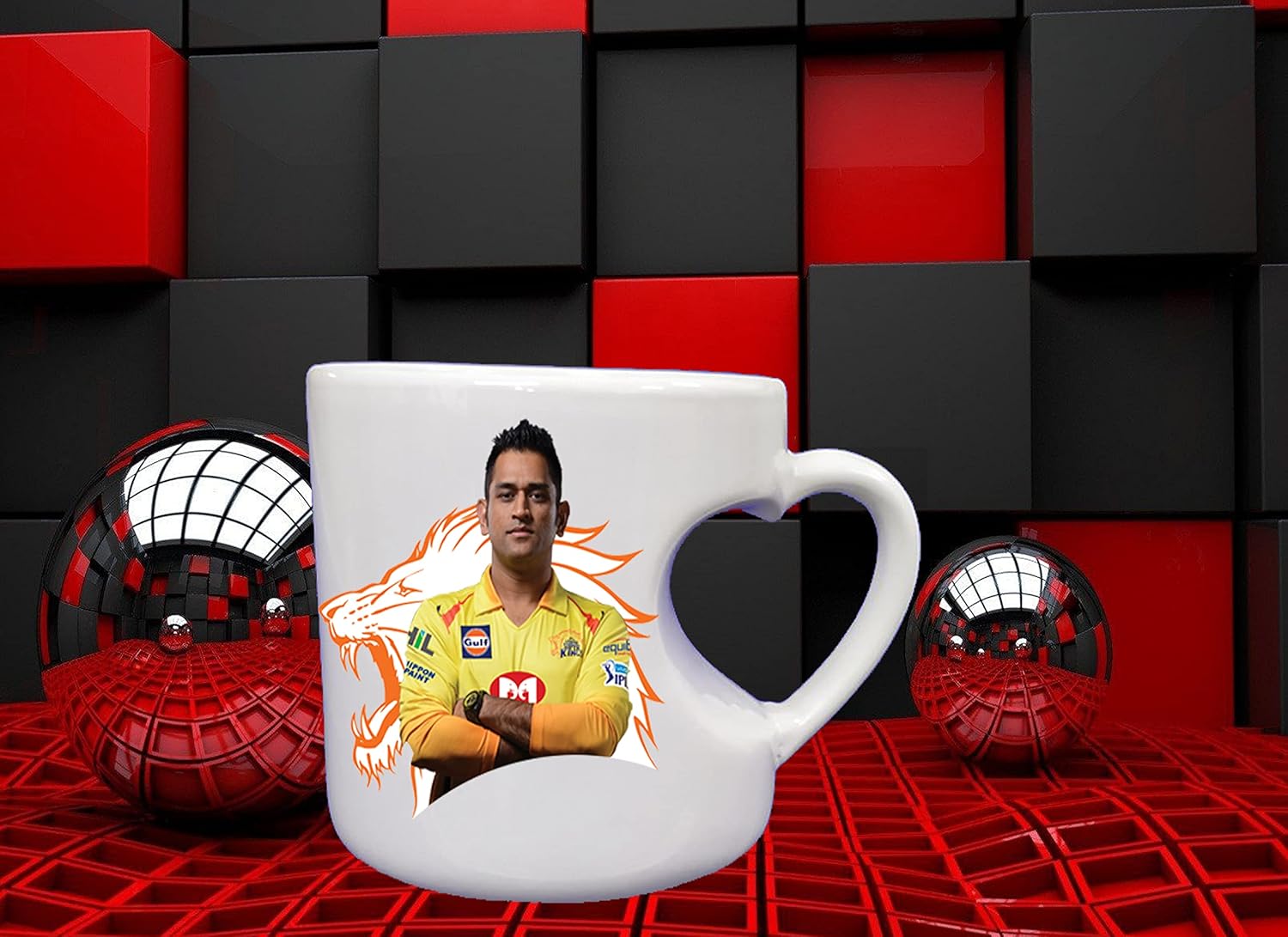 Buy V Kraft csk Star dhoni The Captain Cool Unique Heart Shape Inner ...