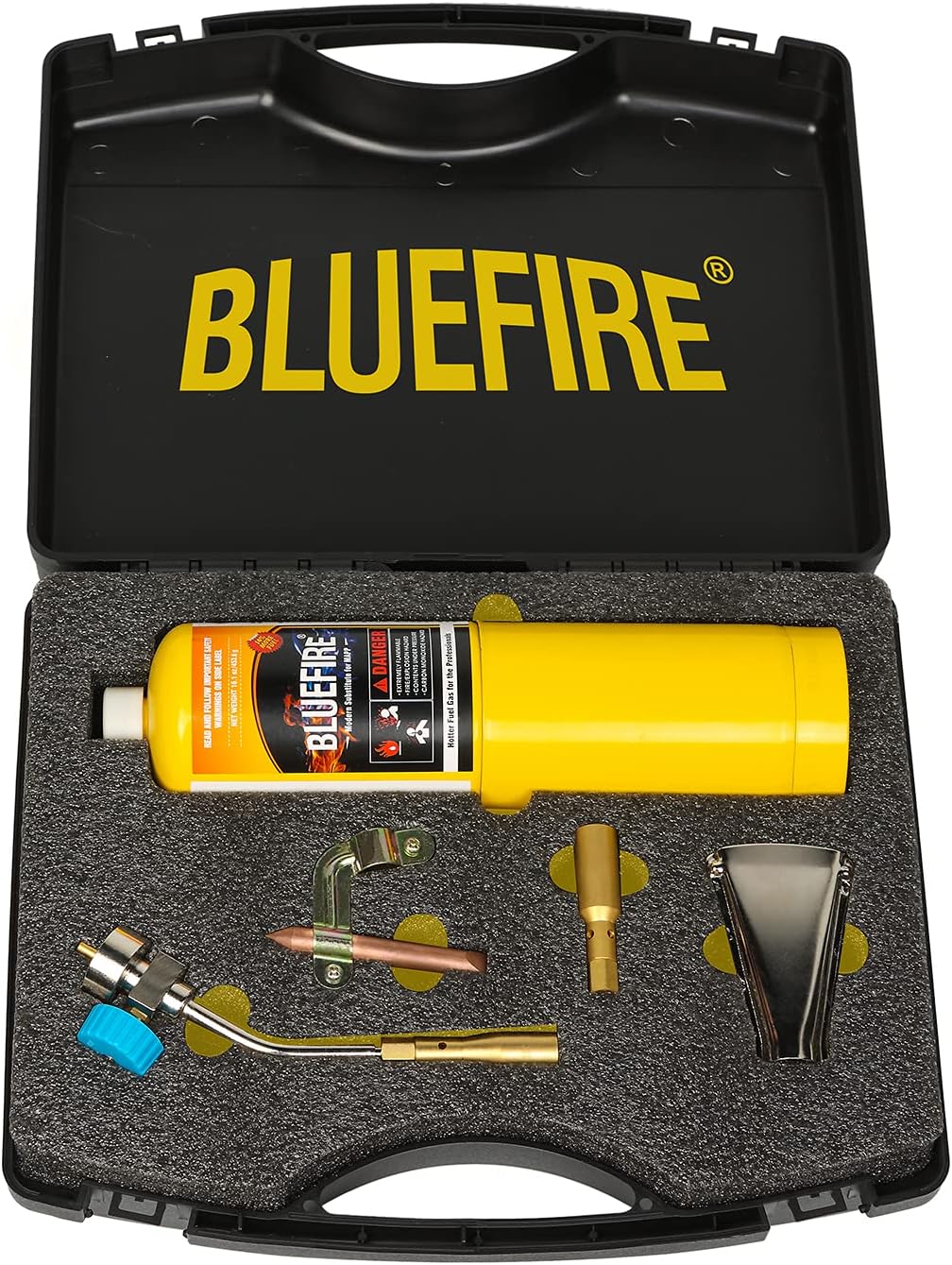 Amazon.com: BLUEFIRE 3' Hose MAPP Gas Soldering Mini Pen Torch Full Kit Multi-Function + J9802B ...