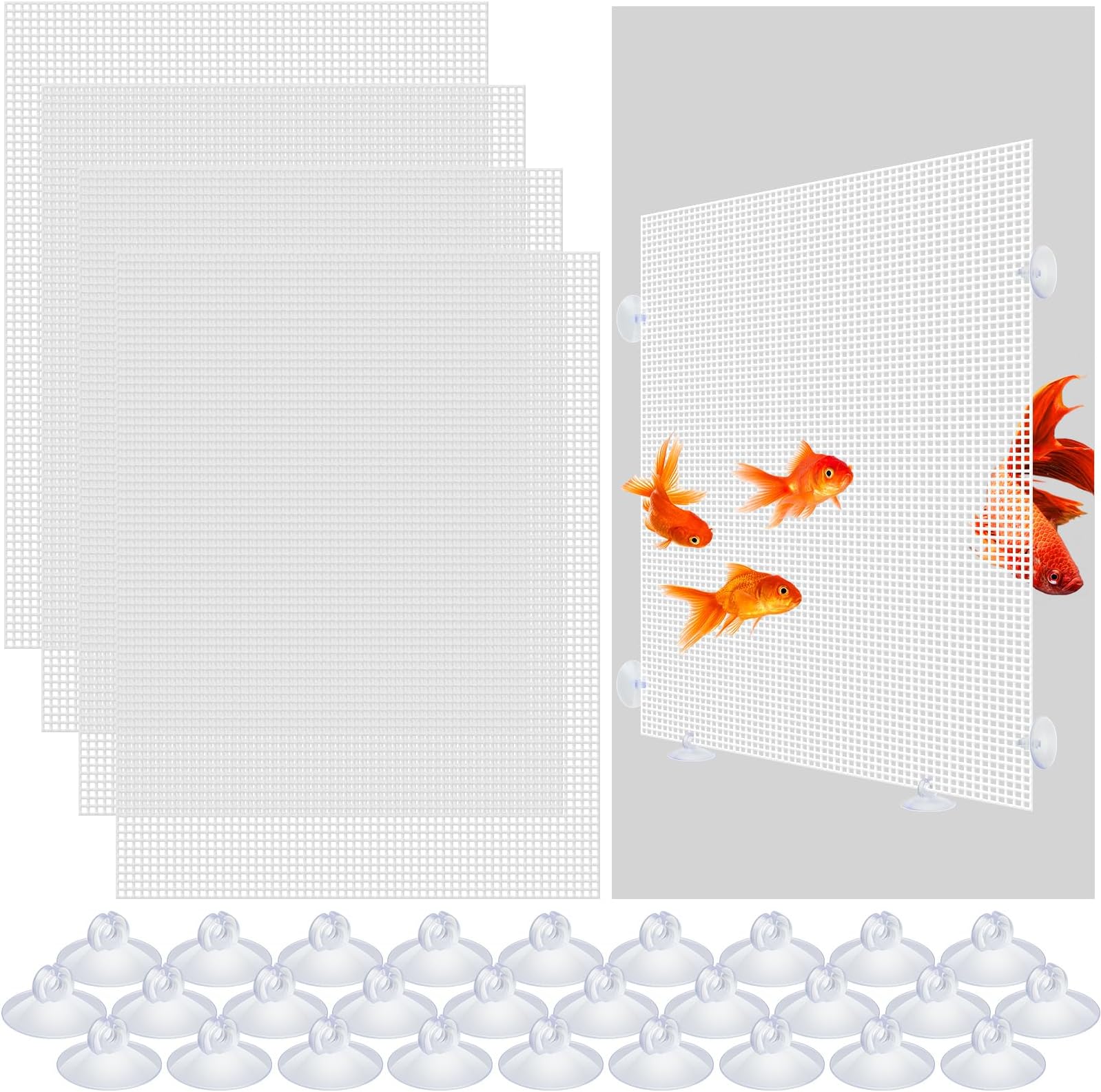 Amazon.com : Crowye 4 Pack Fish Tank Divider Cuttable Aquarium Divider ...