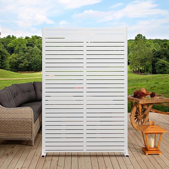 Amazon.com : KIAYACI Privacy Screen Metal Privacy Screen Outdoor ...