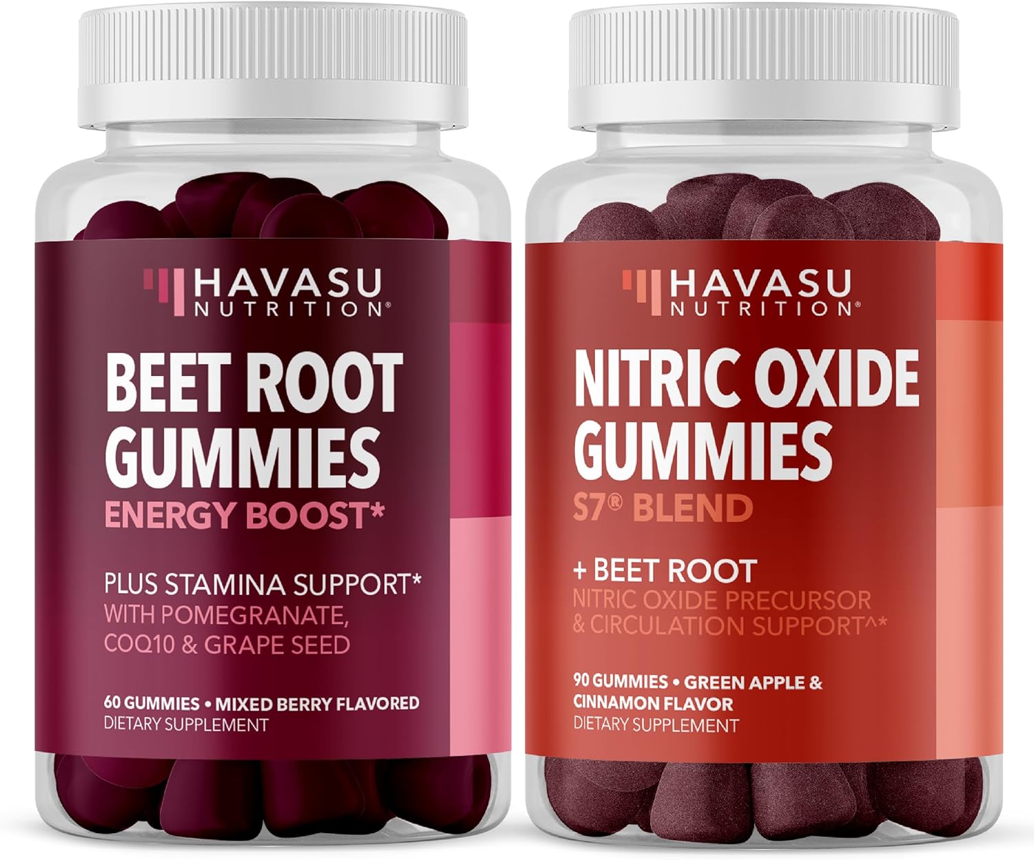 Amazon.com: HAVASU NUTRITION Beet Root Gummies + Nitric Oxide Gummies ...
