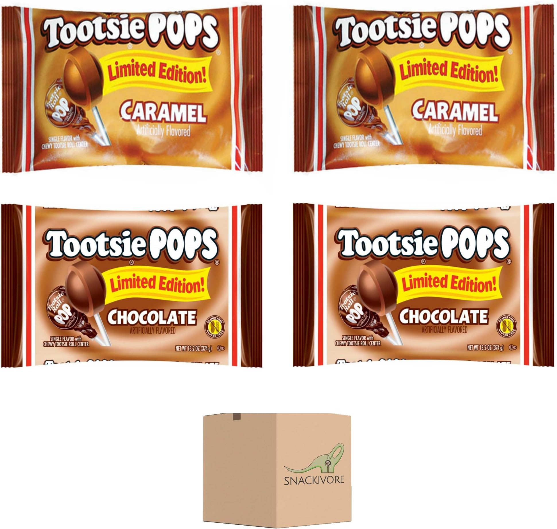 Amazon.com : Tootsie Pops Tootsie Roll Pops Chocolate Flavor Limited ...