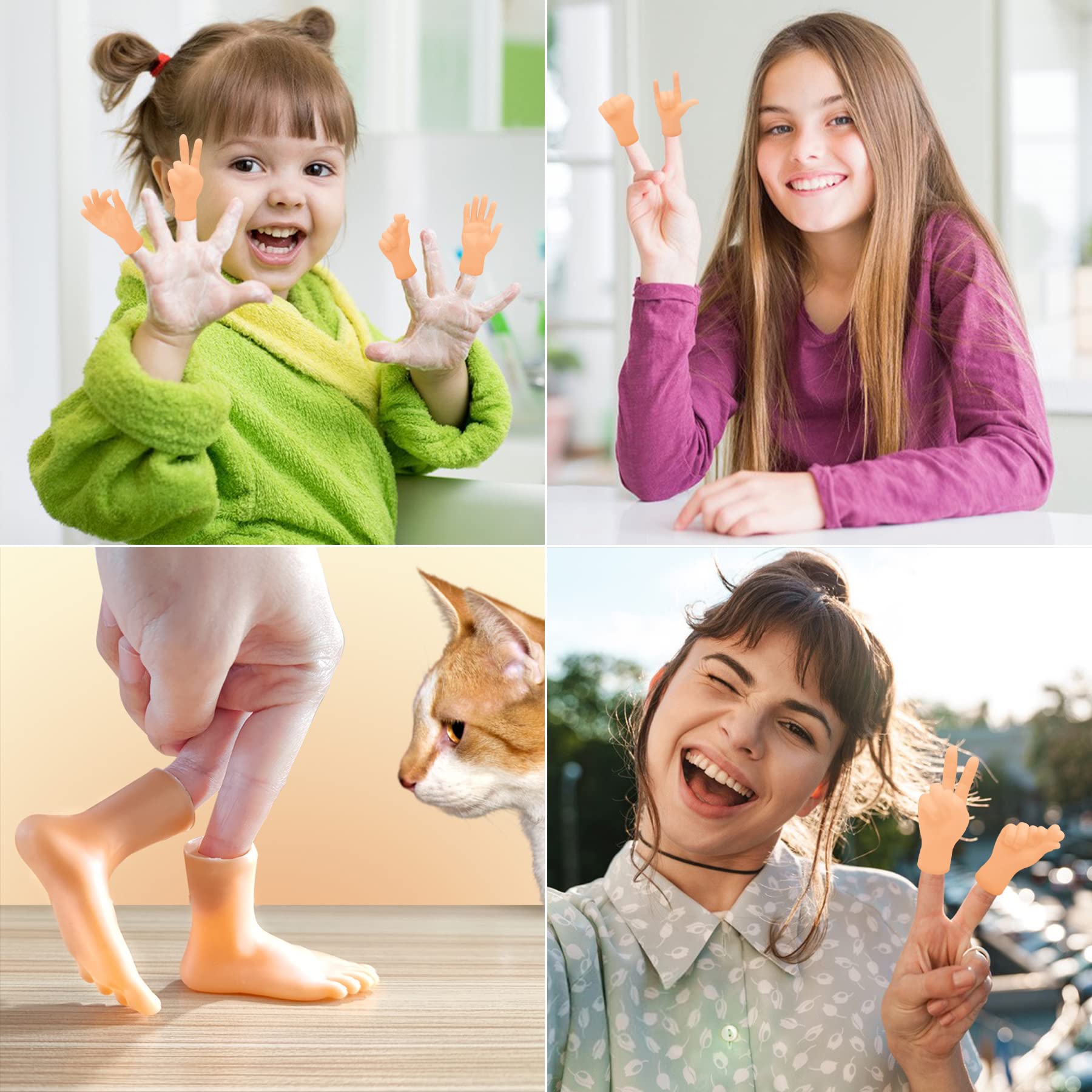 Snapklik.com : 16 Pcs Tiny Finger Hands Mini Rubber Finger Puppets ...
