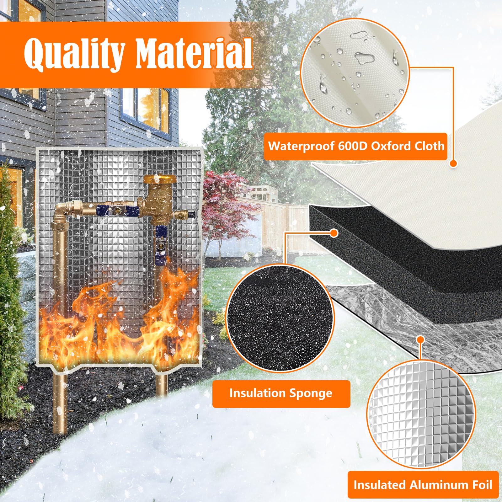Snapklik.com : Backflow Preventer Cover Insulated Pouch - Pressure ...