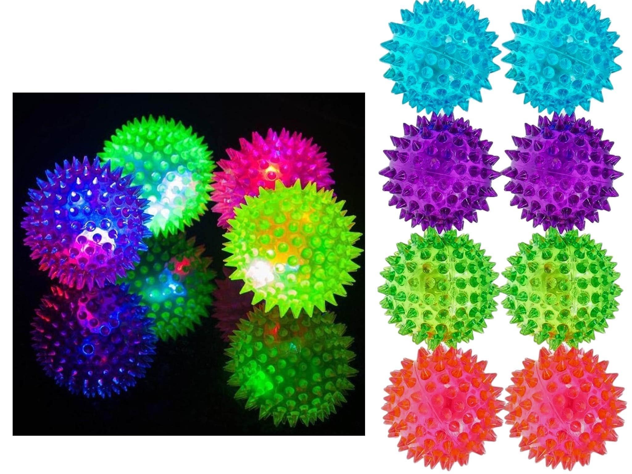 Snapklik.com : JA-RU Light Up Spiky Balls For Kids