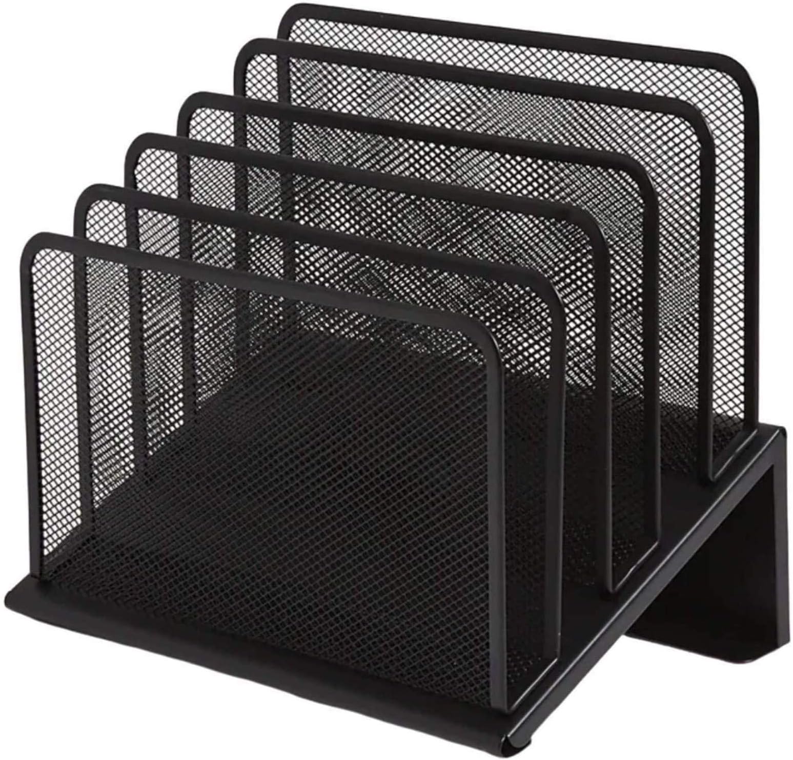 Amazon.com : Delifox Inclined Desk File Organizer, 5-Section Vertical ...