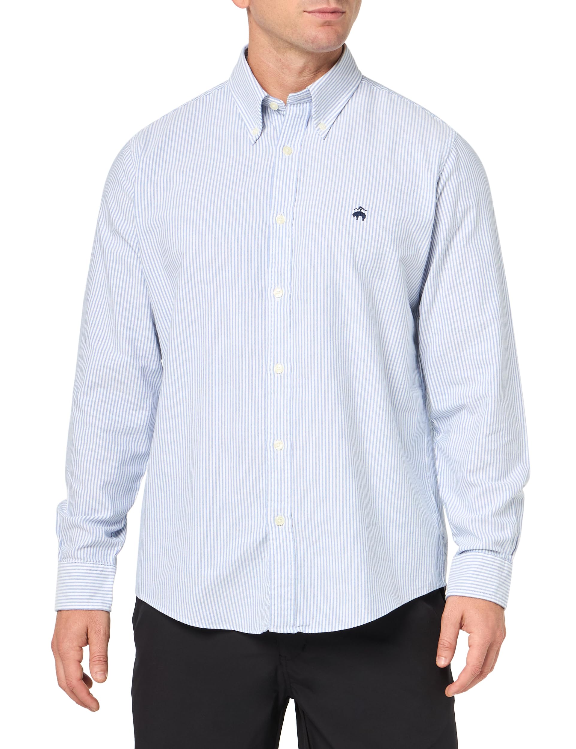 Amazon.com: Brooks Brothers Men's Non-Iron Long Sleeve Button Down ...