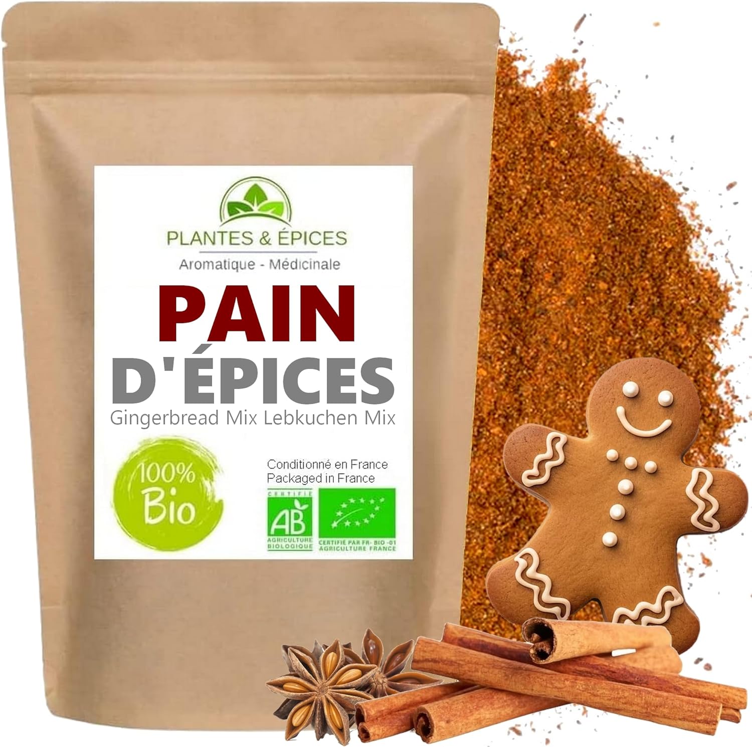 Plantes & Epices - Mélange Pain d'épices 100% Naturel - Sachet ...