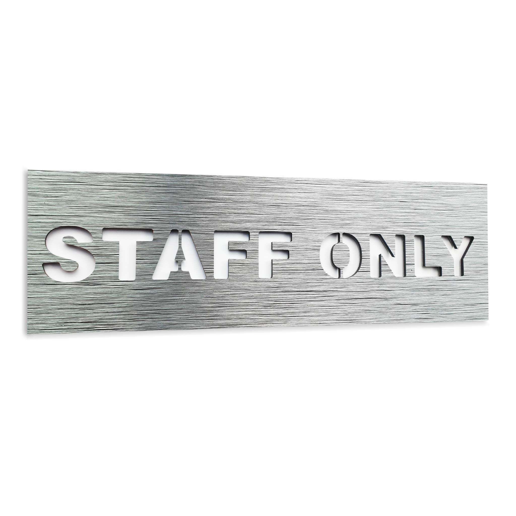 Buy BSYDESIGN Aluminium Staff only Sign - Office Plaque for Business ...