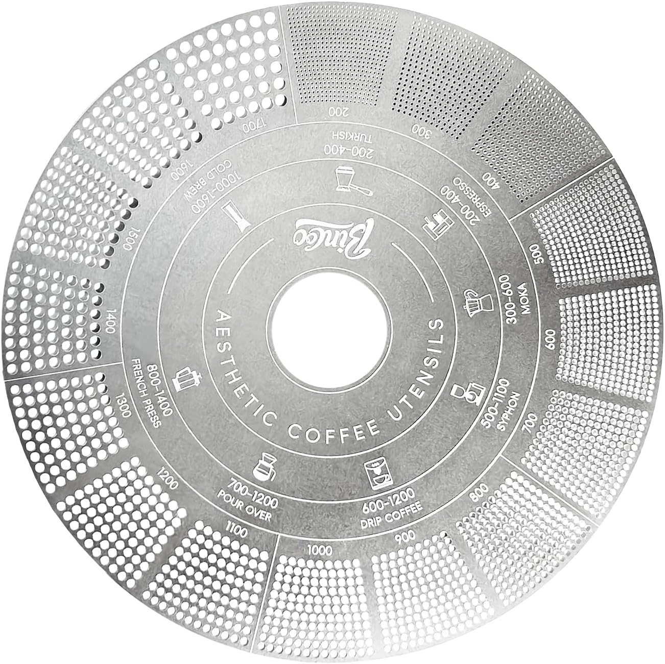 Amazon.com: Professional Coffee Grind Size Chart 304 Stainless Steel ...