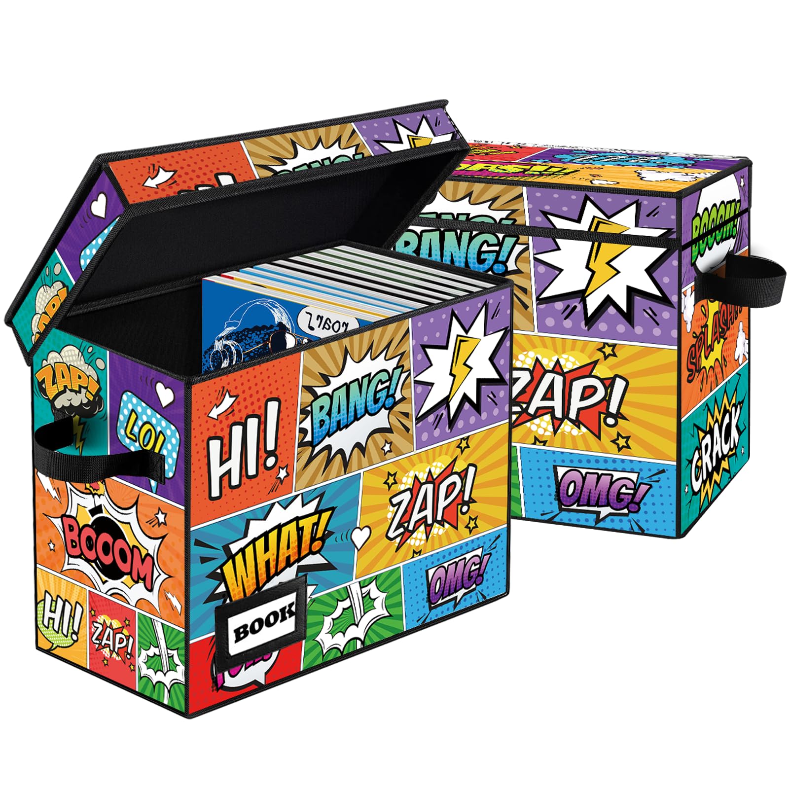 Amazon.com: YNSZAS 2 Pack Comic Book Storage, Comic Book Box, 15.8" X 7 ...