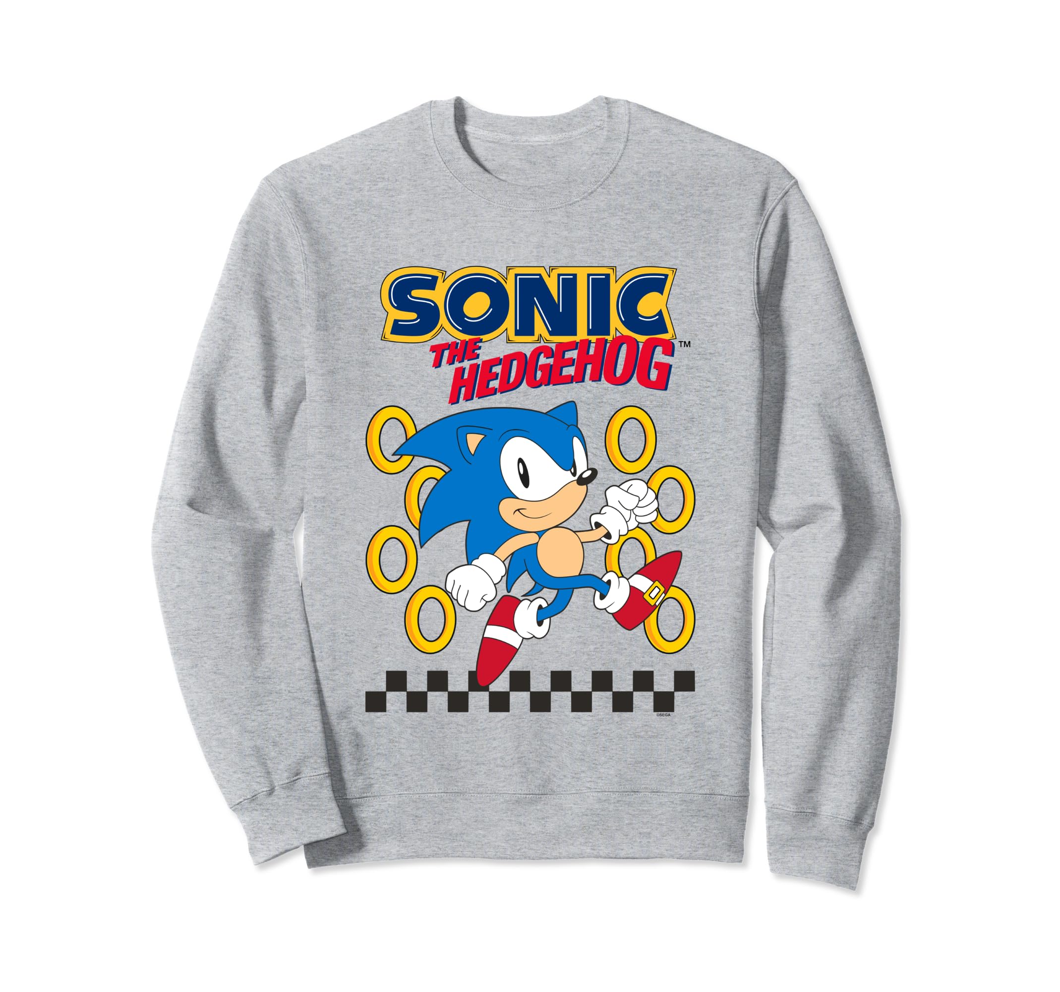 Amazon.com: Sonic The Hedgehog Running By Golden Rings Retro Shot ...