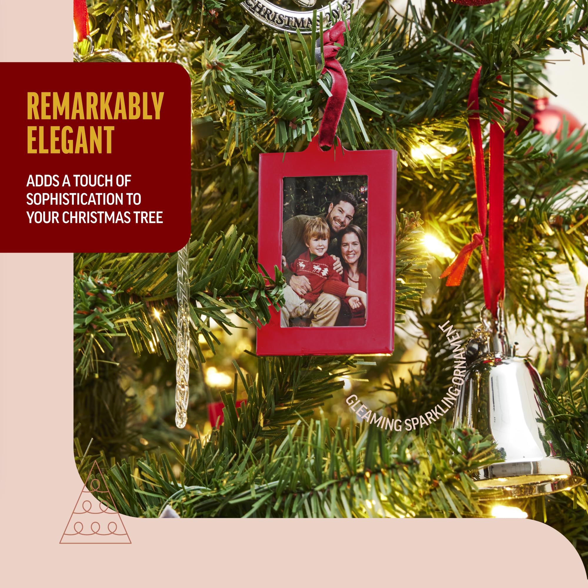 Snapklik.com : Christmas Photo Ornament Frames - Red & Green Mini ...