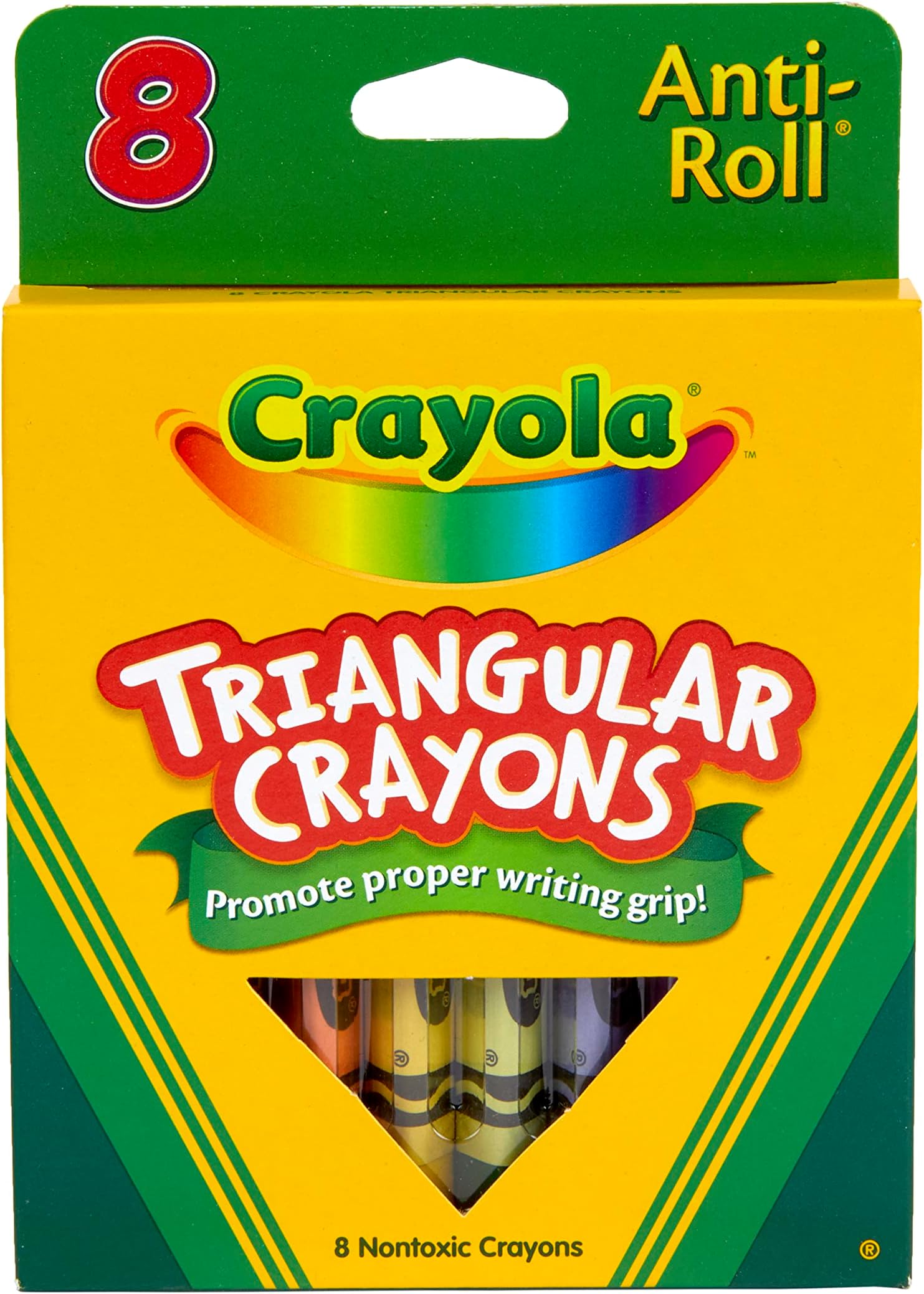 Crayola Crayons, Large Triangular, 8-Count, School and Craft Supplies ...