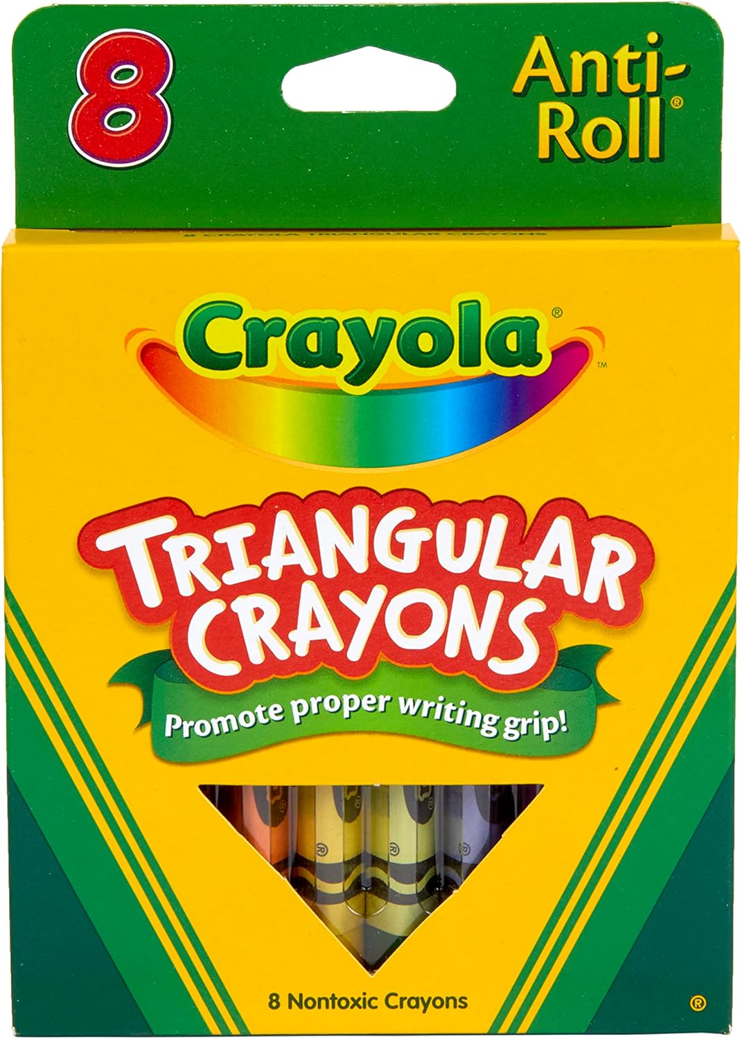 Crayola - 8 ct. Anti-Roll Triangular Crayons : Buy Online at Best Price ...